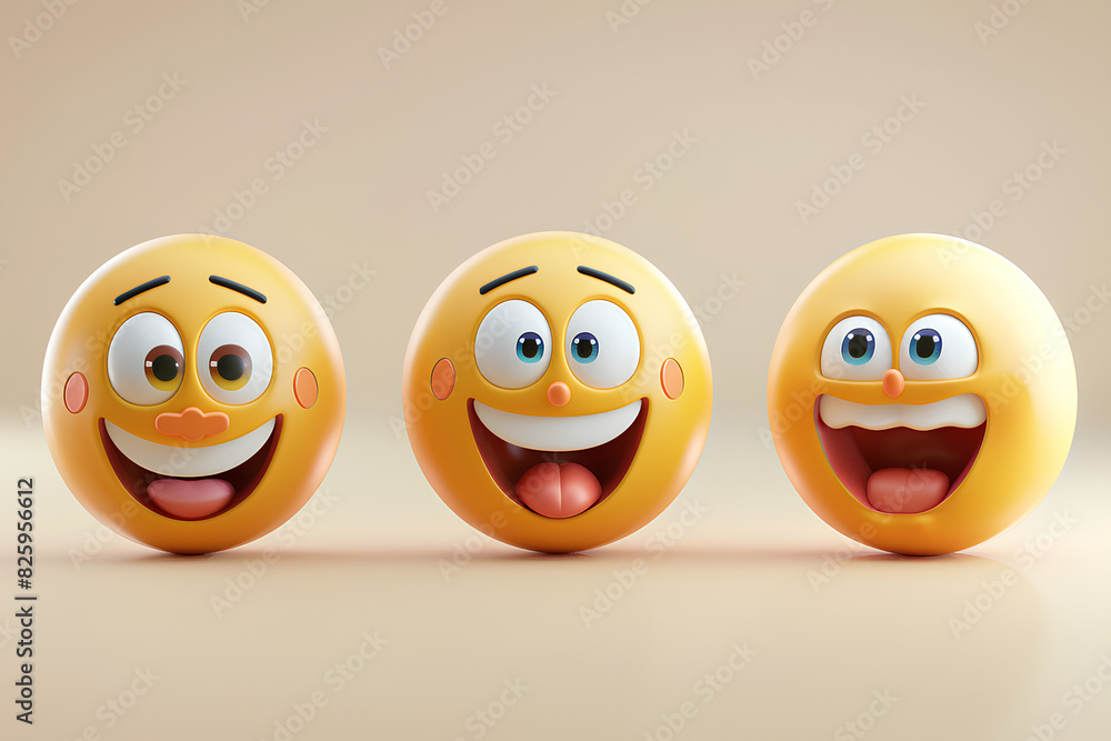 vector character emoji emoticon 3d rendering Stock Illustration | Adobe ...