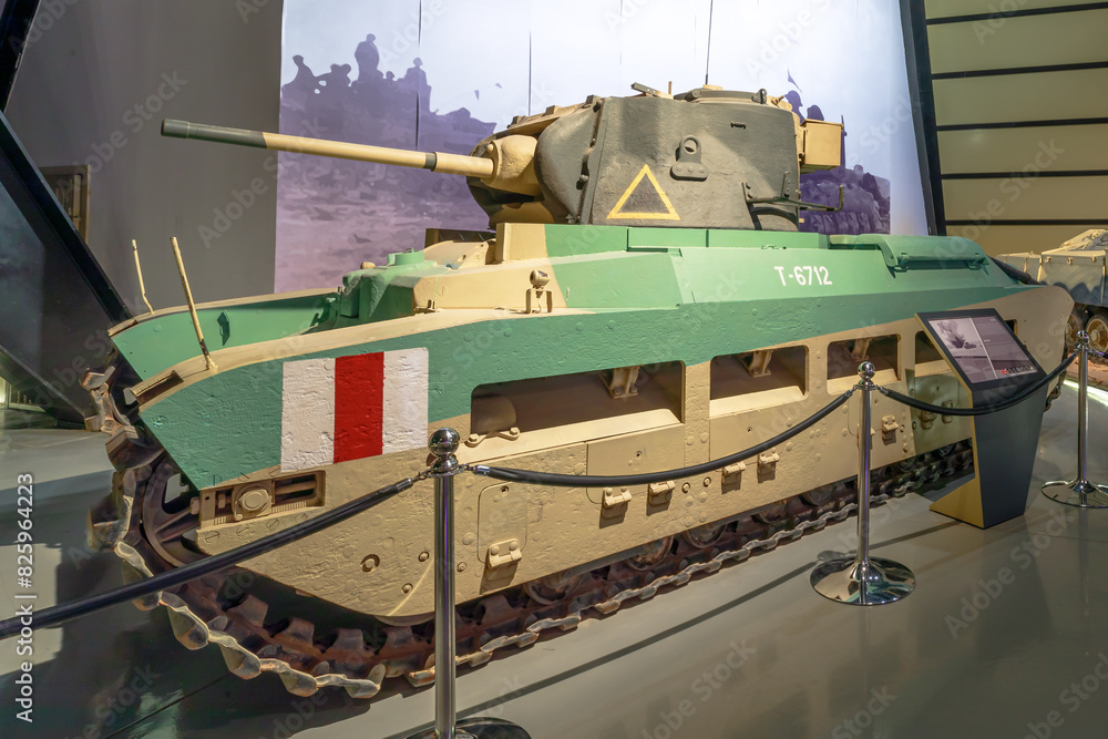 Royal Tank Museum, Amman, Jordan - May 4, 2024: Historic British ...