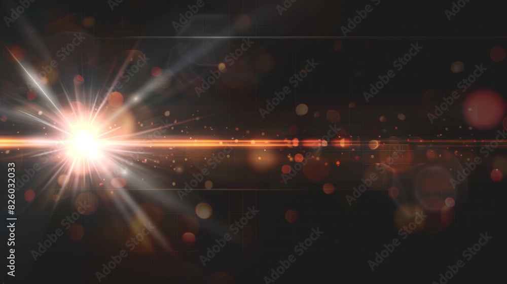 PNG sticker with lens flare light effect, transparent background Stock ...