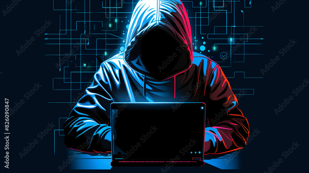 Hacker isolated on transparent background. Stock Illustration | Adobe Stock