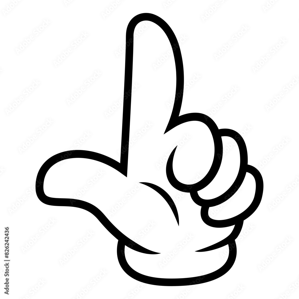 Cartoon hand show sign Stock Vector | Adobe Stock