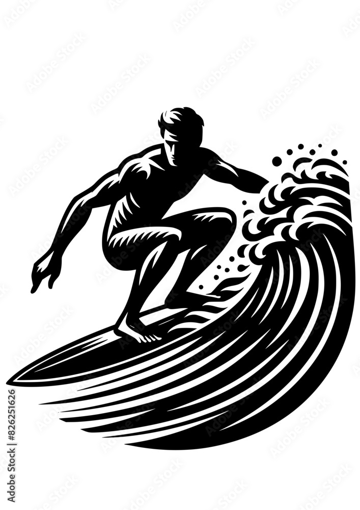 Surfer SVG, Surfboard SVG, Surfing on the wave SVG, Sea, Ocean, Hawaii ...