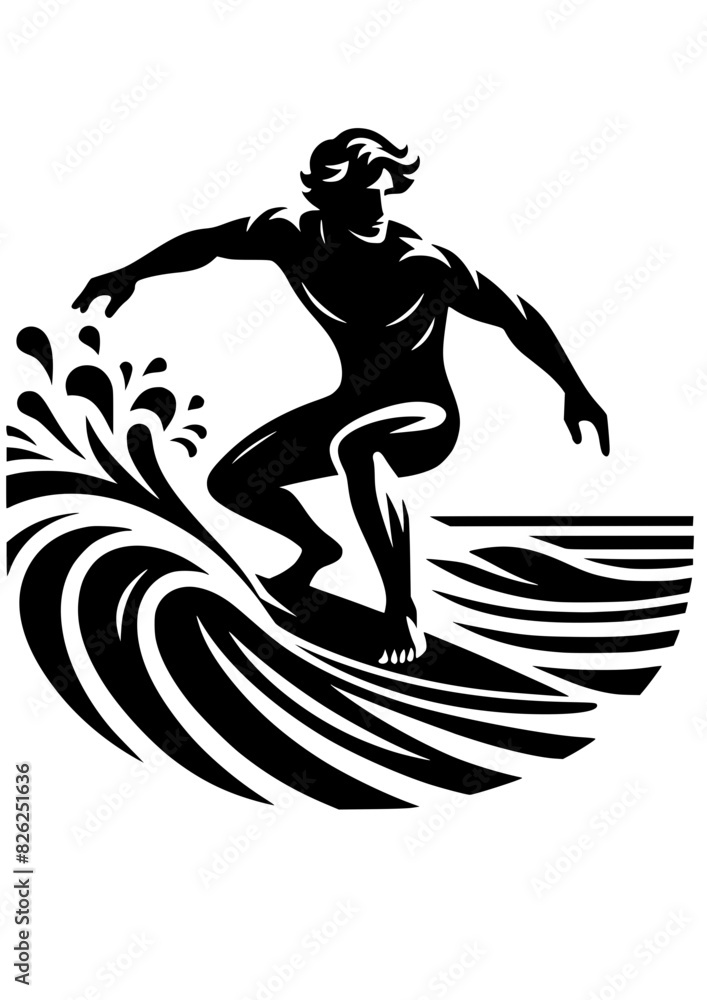 Surfer SVG, Surfboard SVG, Surfing on the wave SVG, Sea, Ocean, Hawaii ...