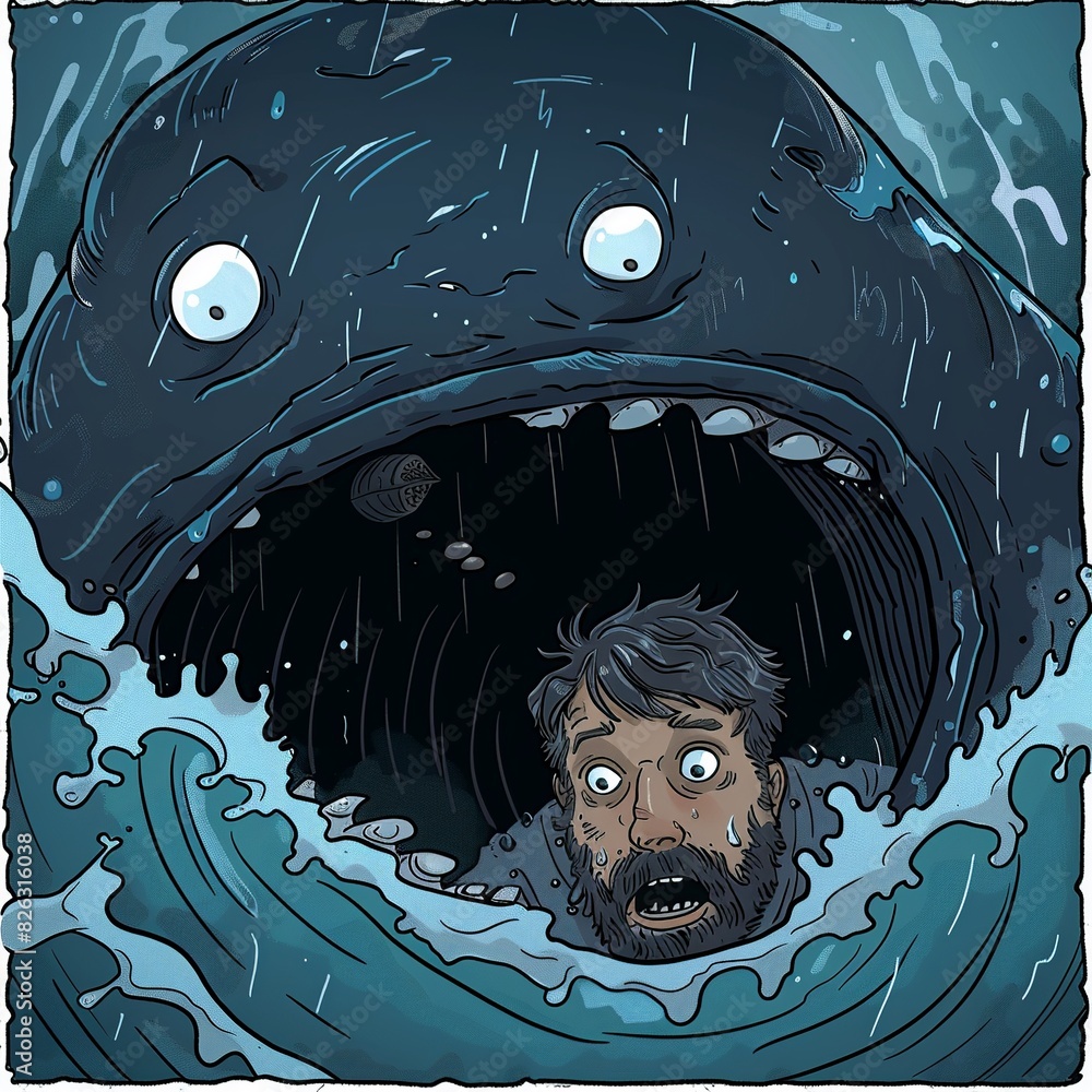 Step into a whimsical cartoon where Jonah engages in playful ...