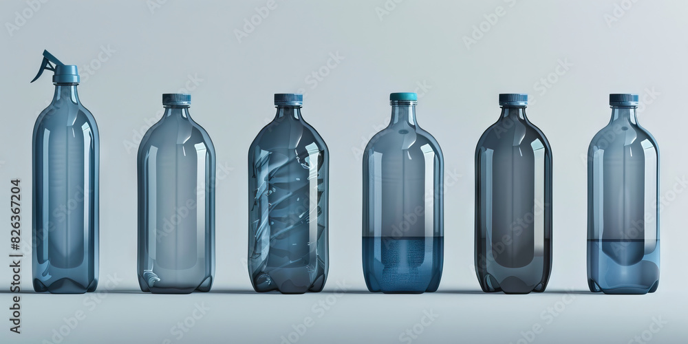 Slate Blue Plastic Bottles: Less common but used for some household ...
