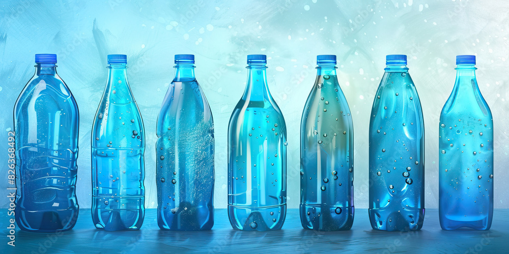 Ocean Blue Plastic Bottles: Less common but used for some cleaning and ...