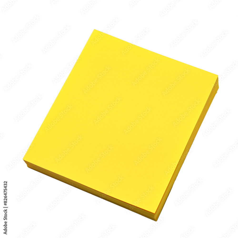 Yellow post it note isolated on transparent background. Cut out Stock ...