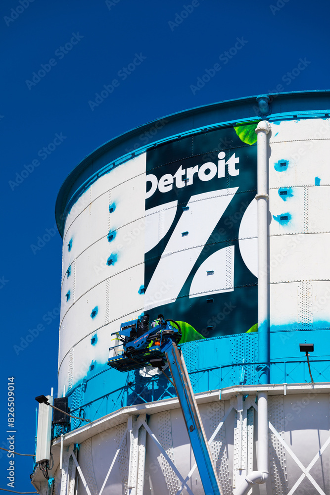 May 23 2024 Construction On New Detroit Zoo Water Tower Art And