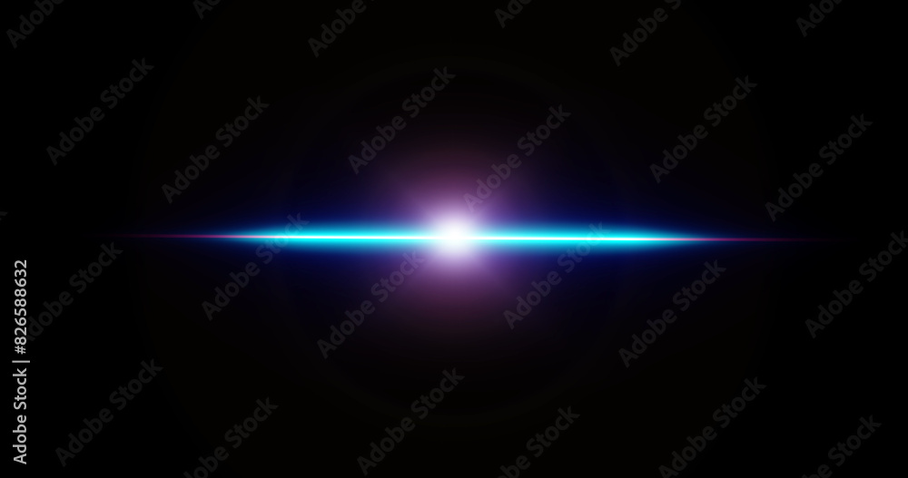 Illustration Stock Light flare moving overlay asset in black. Long arm ...