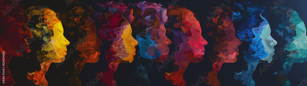 different colored human schemes visualize diversity and the differences ...