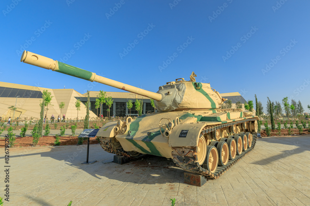 Стоковое фото «Royal Tank Museum, Amman, Jordan - May 4, 2024: Authentic American M47 Patton ...
