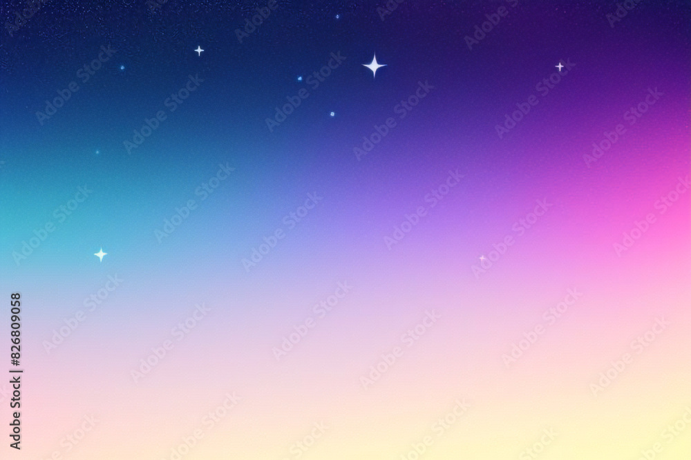 Gradient purple sky background. Pink night space with stars and ...