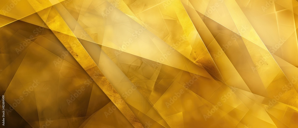 abstract yellow gold background with layers of transparent shapes in ...
