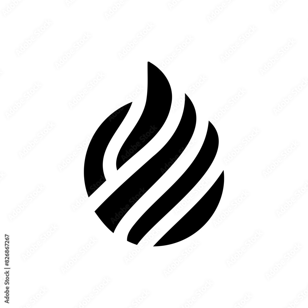 Vector silhouette graphic fireball flames dangerous combustion Stock ...