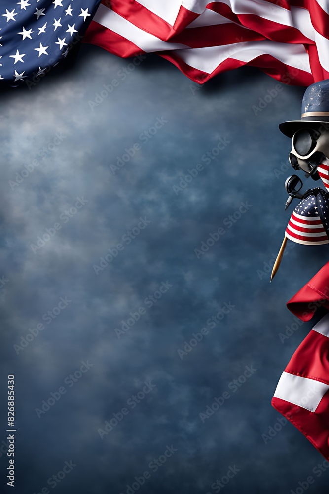 Memorial Day Background Design with Copy Space for Text. 3D ...