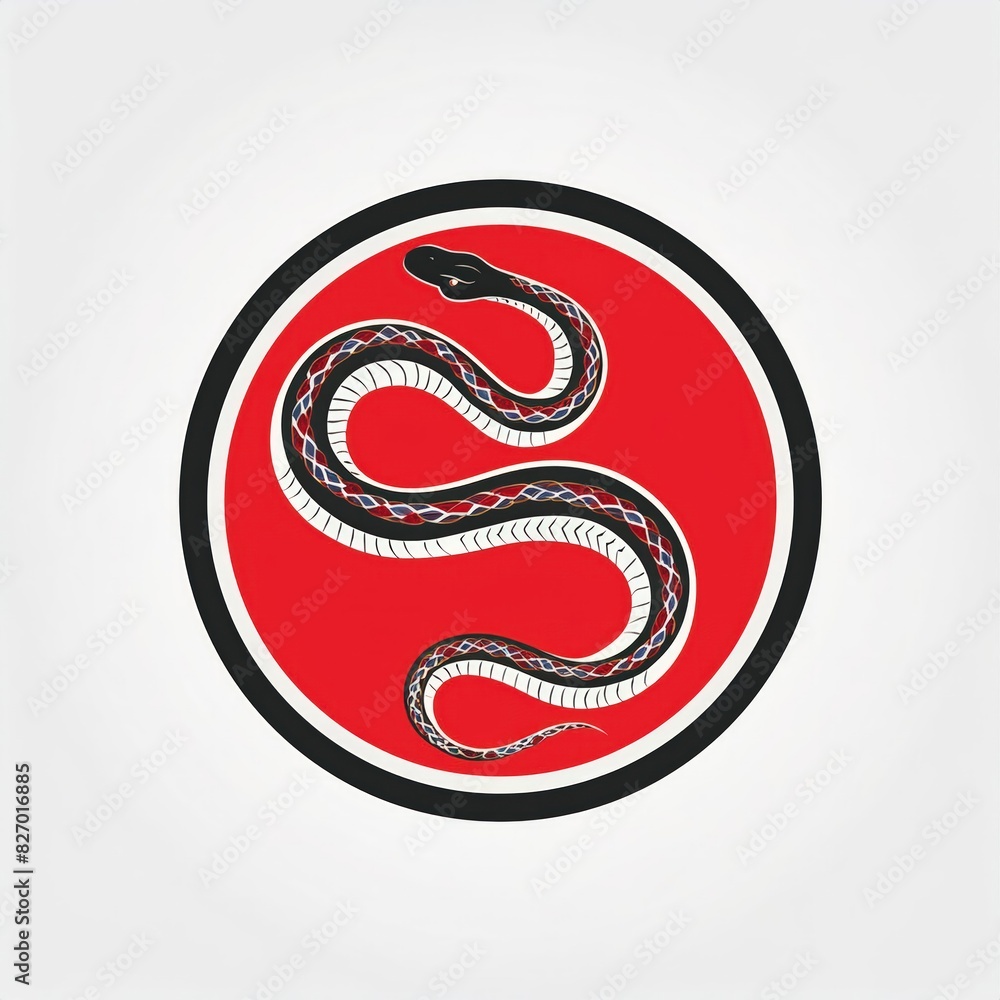 Illustration Stock snake icon or snake logo. logo iconic snake chinese ...
