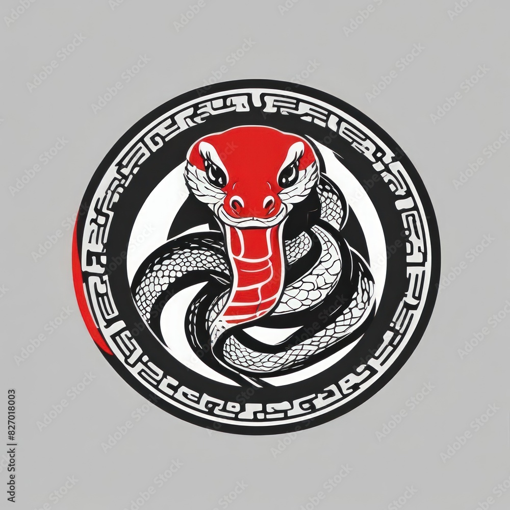 Illustration Stock snake icon or snake logo. logo iconic snake chinese ...
