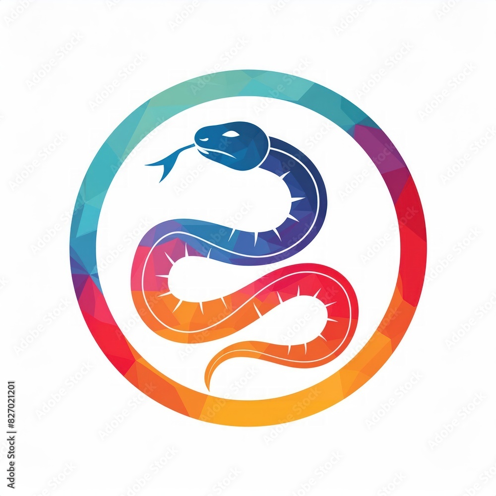 Illustration Stock snake icon or snake logo. logo iconic snake chinese ...