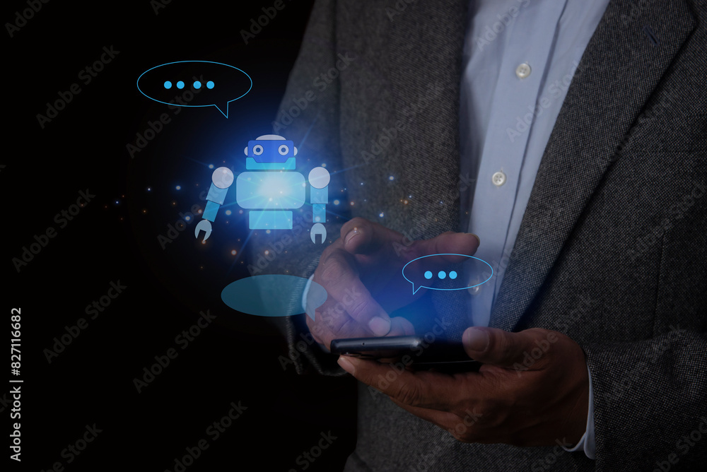 Chatbot Chat with AI, Artificial Intelligence. robot, ai, futuristic ...