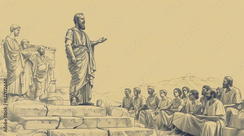 Paul Preaching on Mars Hill in Athens, Areopagus, Curious Athenians ...