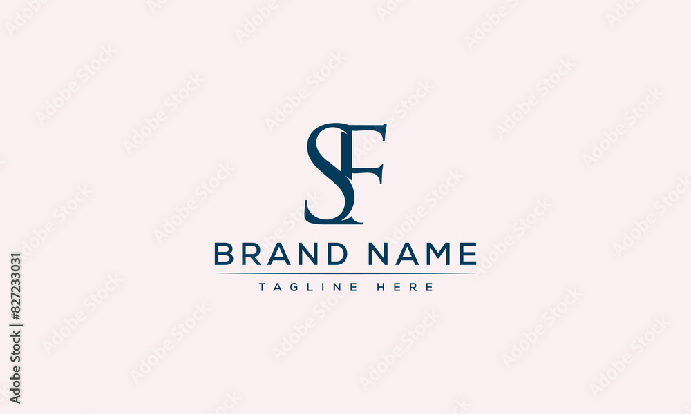 Logo design letter SF . Elegant modern. Vector template. Stock Vector ...