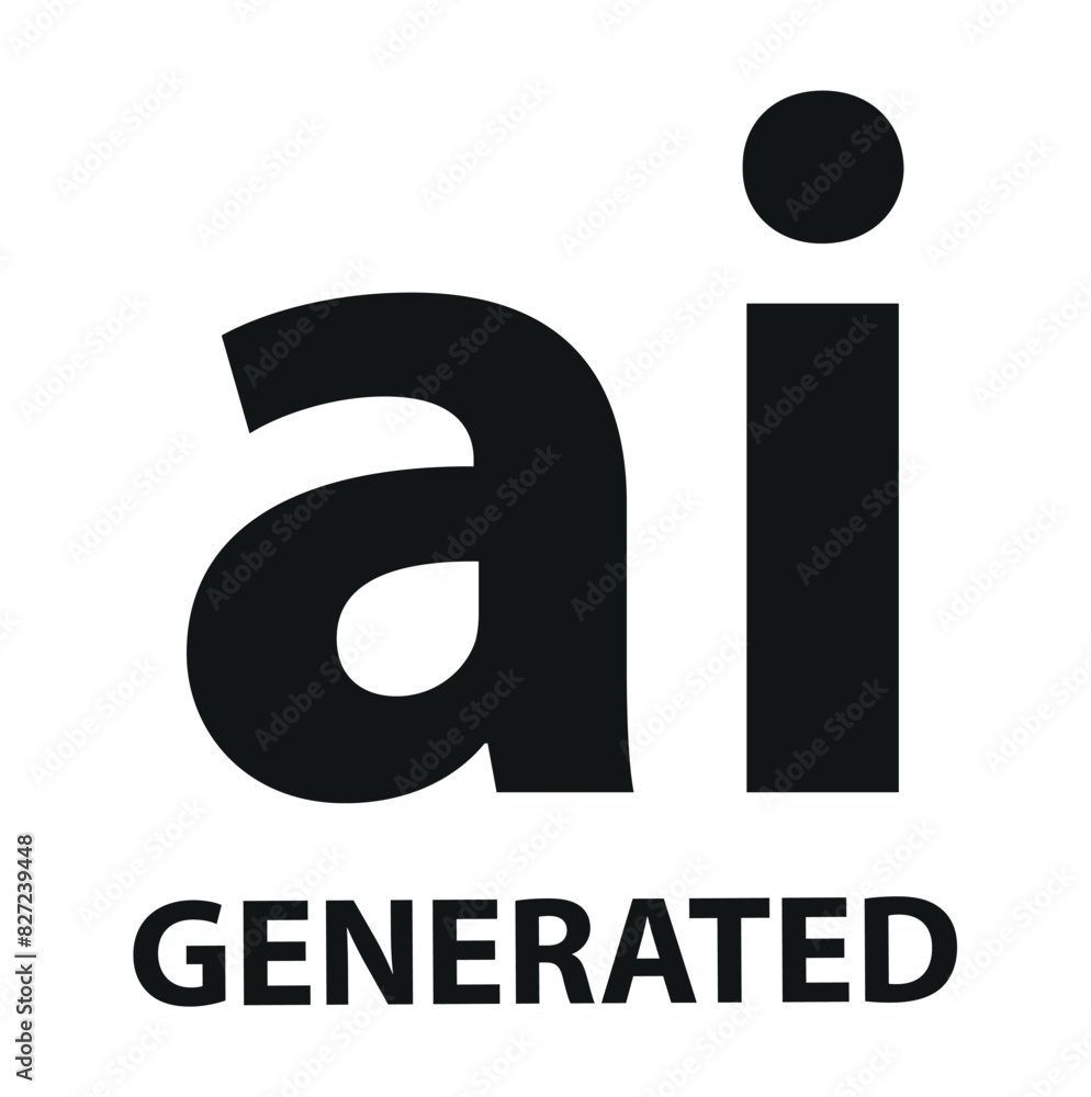 Artificial intelligence generated icon vector AI sign for graphic ...