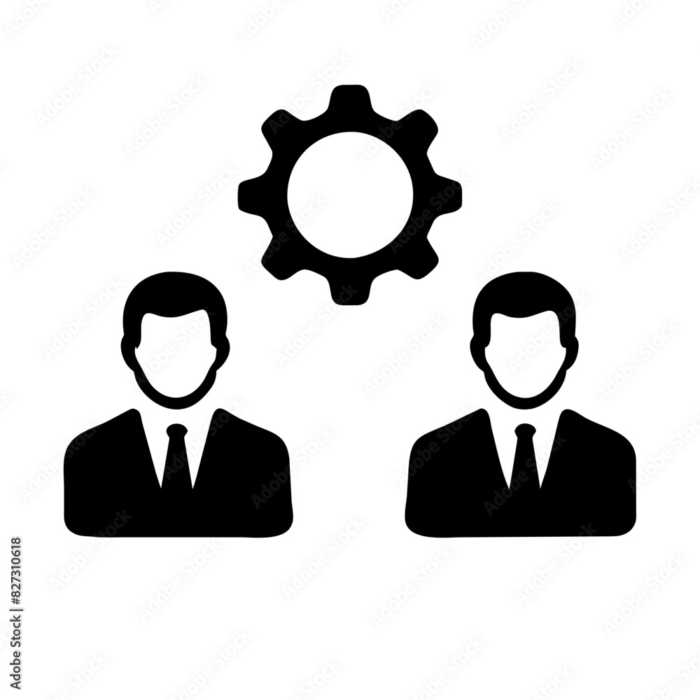 Business Cooperation Icon Vector: Partnership, Teamwork, Collaboration ...