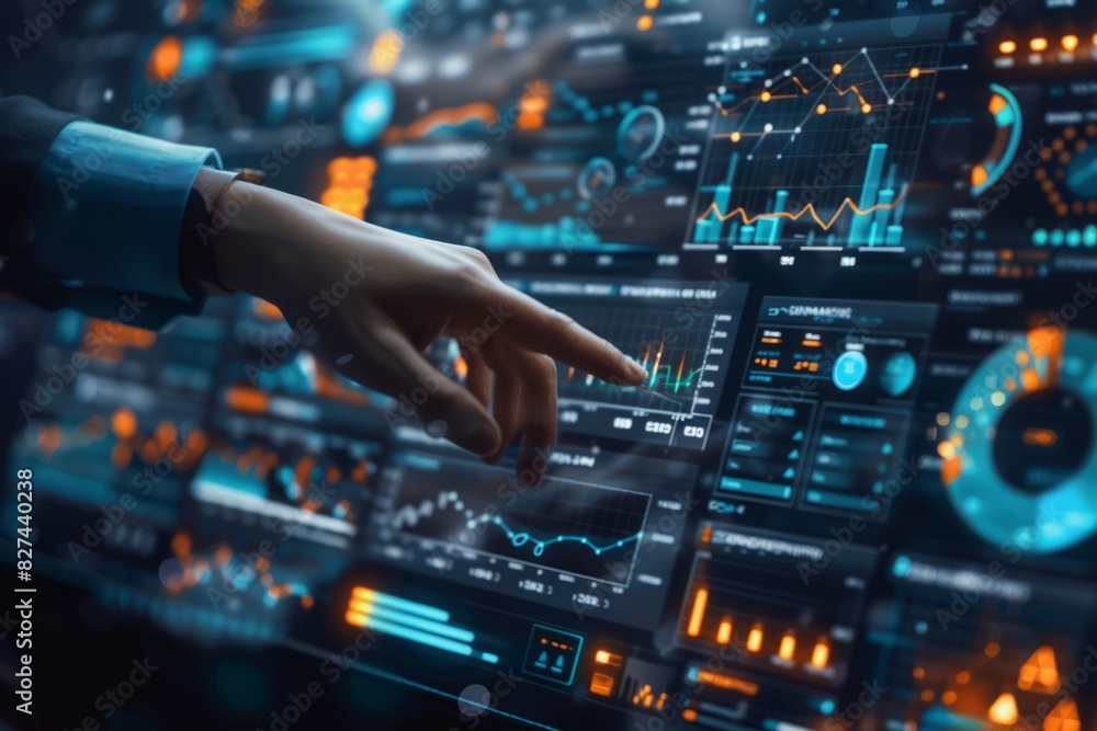 Management consultant using business optimization tools, in consulting ...