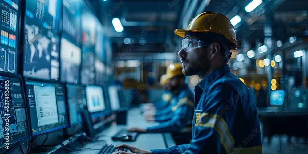 Monitoring Industrial Processes from a Central Control Room. Concept ...