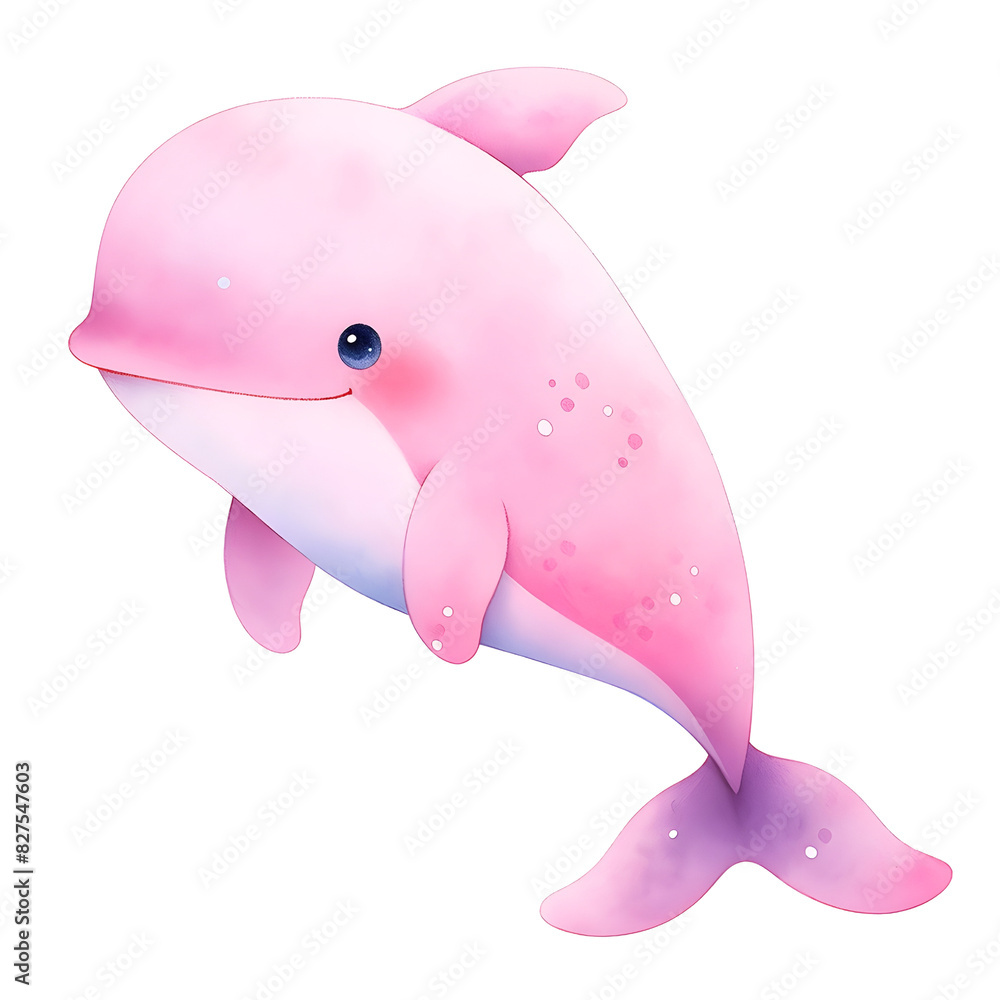 Pastel Sea Animal Watercolor Clipart, Cute Whale Illustration, Nursery ...