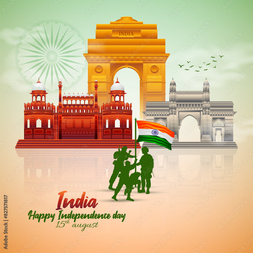 Indian Independence Day- 15th of August, Creative social media post ...