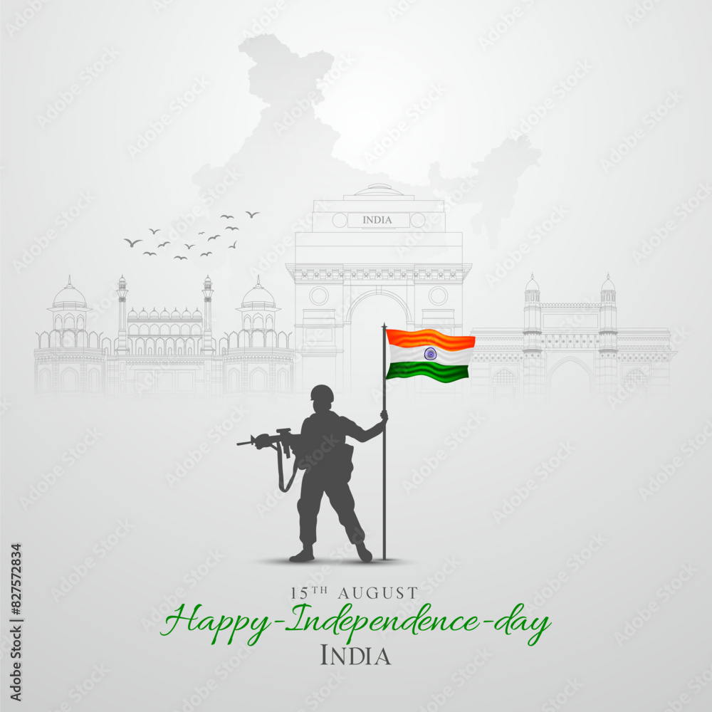 Indian Independence Day- 15th of August, Creative social media post ...