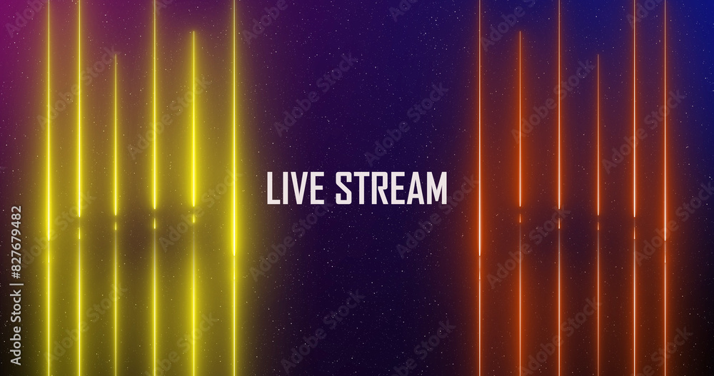 Live Streaming Background Frame - Animated Neon Overlay Template ...