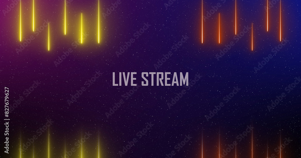 Live Streaming Background Frame - Animated Neon Overlay Template ...