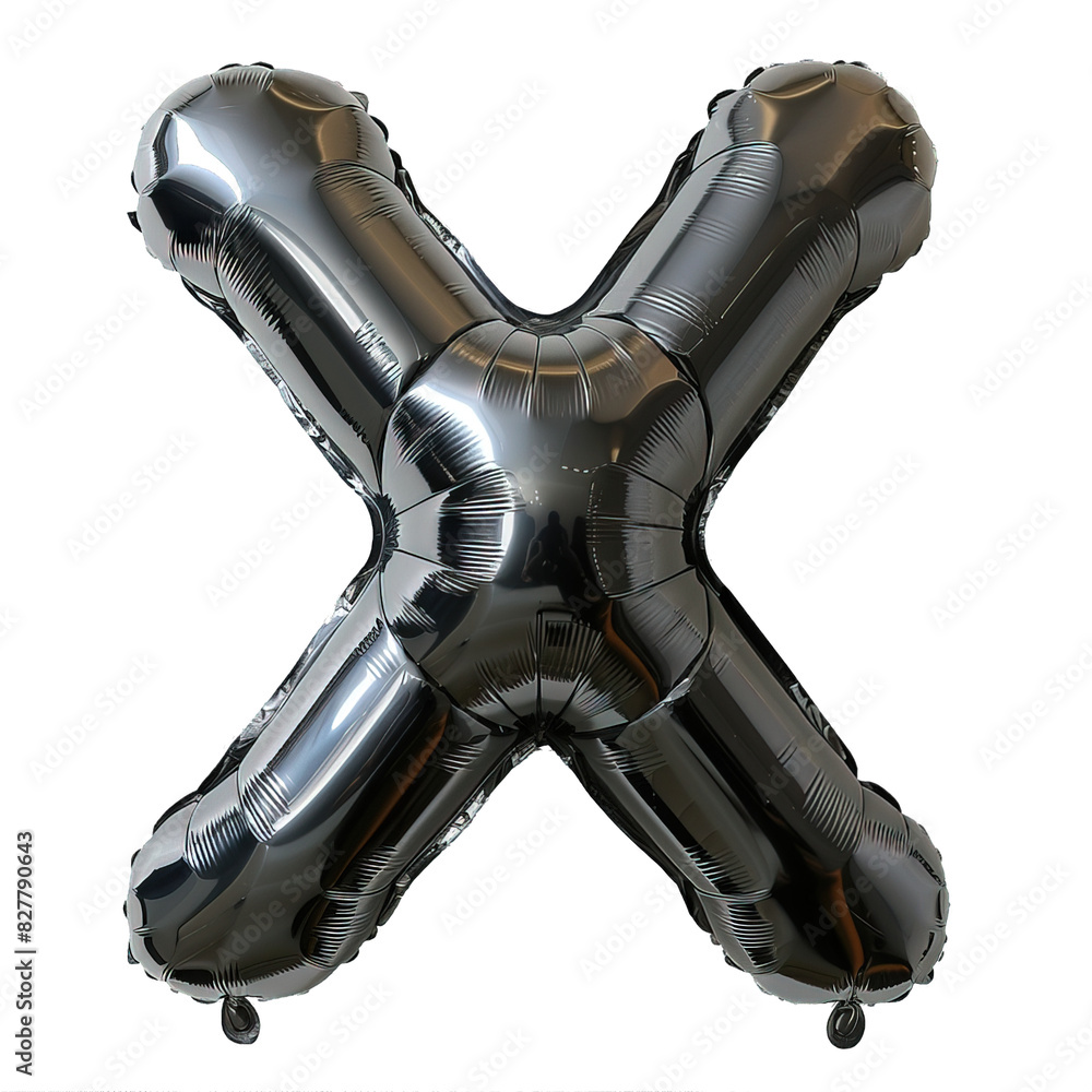 balloon shaped cross symbol ,x shaped symbol balloon isolated on ...