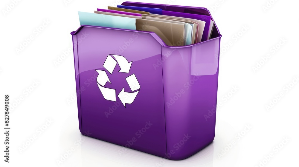 Purple Trash Folder Icon for Operating System Folder Icons Stock Photo ...