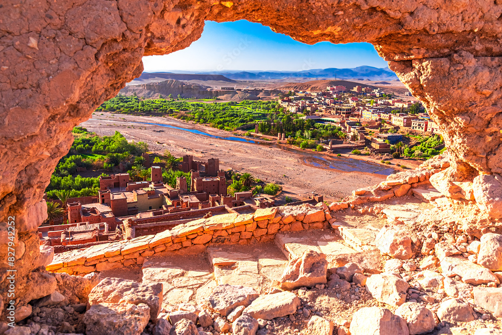 Ait Benhaddou Ouarzazate Morocco Overview Of The Famous Ksar Made Of