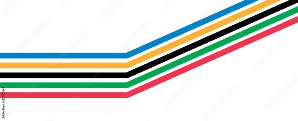 Abstract Olympic games stripes isolated on transparent background ...