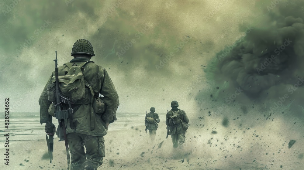 d-day background concept with copy space Stock Illustration | Adobe Stock