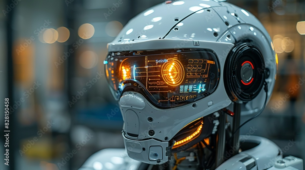 The robotâ€™s safety goggles have augmented reality capabilities ...