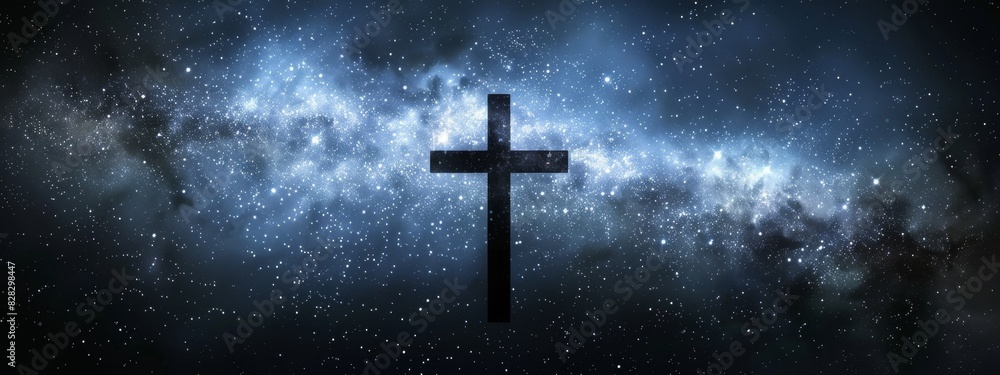 Stock-Foto „Cross, Persian hazy appearance in the universe planet ...