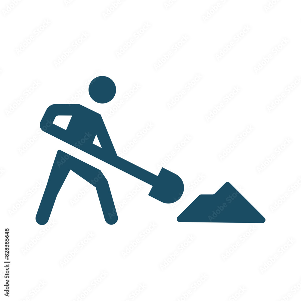 Construction site sign svg cut file. Isolated vector illustration ...