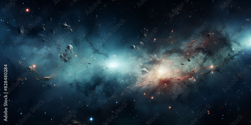 space galaxy background, Background with spaceship and many planets in ...