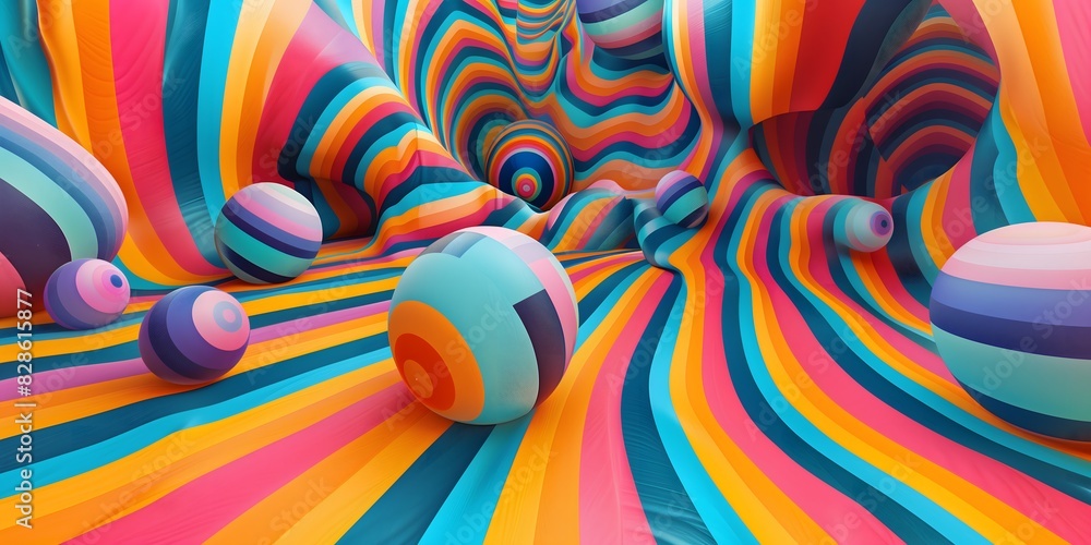 Vibrant 3D patterns Multicolor compositions optical illusions depth ... Vibrant 3D patterns Multicolor compositions optical illusions depth ...