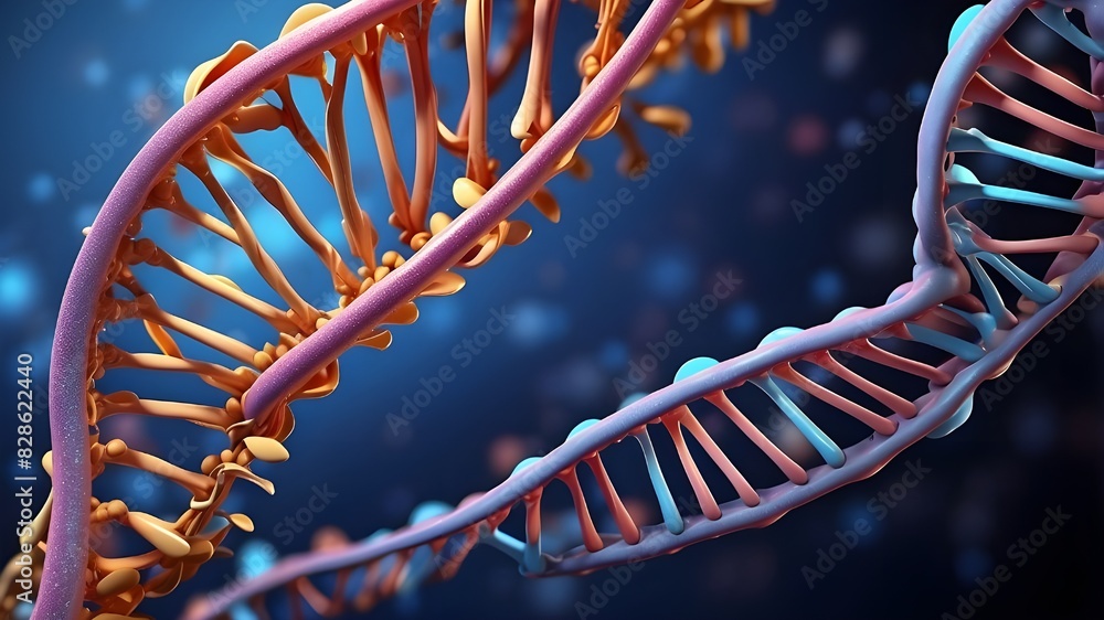 Human genome DNA molecule Helix spiral genetics, chemistry, medicine ...