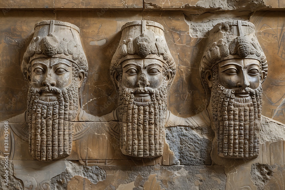 Ilustración de Stock ancient king and his cabinet statue old showcasing ...