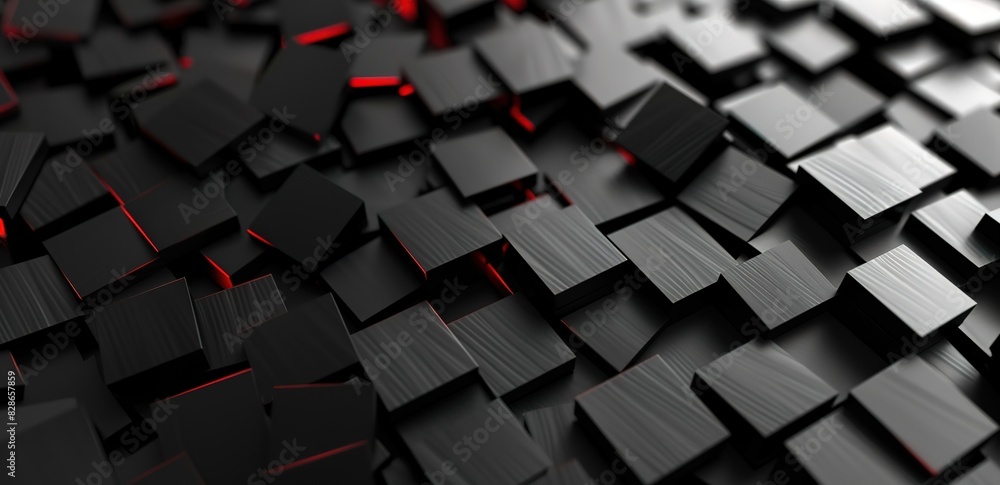 a black background with an elegant abstract geometric square shape. can ...