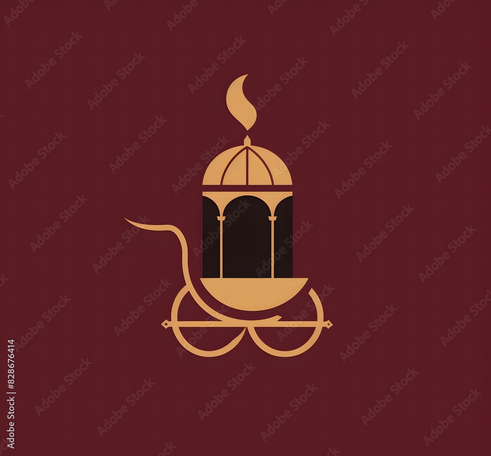 logo design, golden chariot with wheels Stock Illustration | Adobe Stock