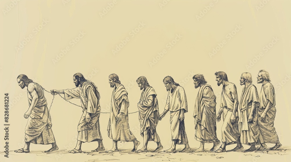 Healing of Ten Lepers by Jesus, One Returns in Gratitude, Biblical ...