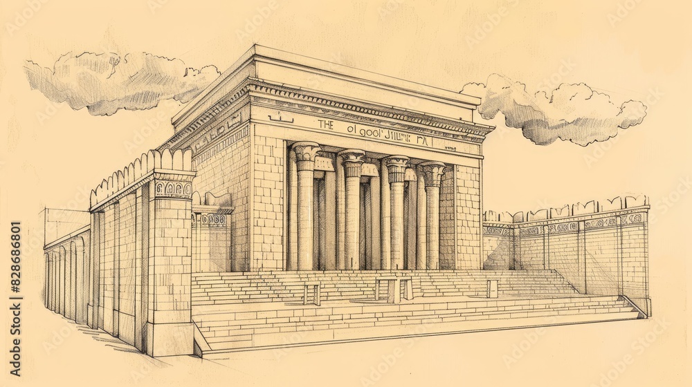 Solomon's Temple Dedication, God's Glory Cloud Filling Structure ...